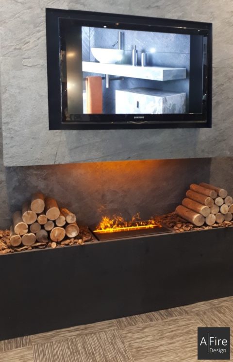 Decoratieve Nep Haard & Echte Elektrische Haard met Waterdamp AFIRE